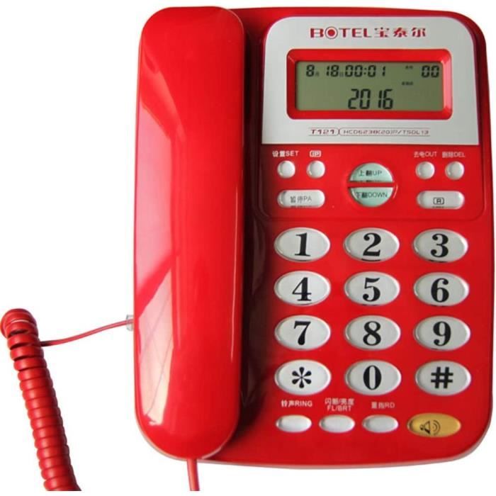 TéLéPhone Fixe Filaire avec Identification De L'Appelant, Pr Double ...