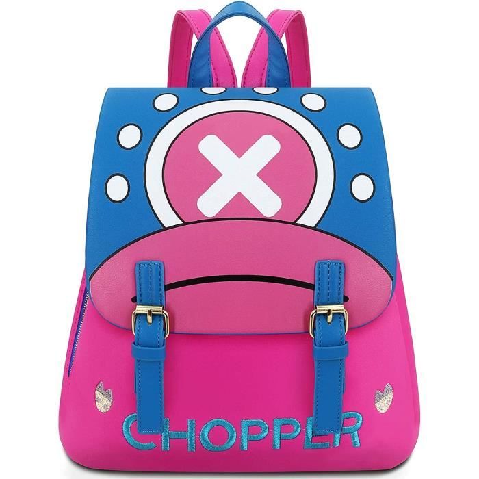Anime One Piece Backpack Tony Chopper Women Pink Mini Synthetic Leather ...