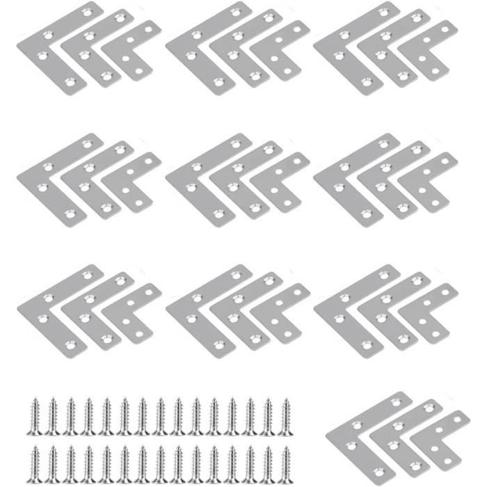 Sonwaha Équerre Coin Acier Inox 30 Pièces Angle Droit Support Equerre ...