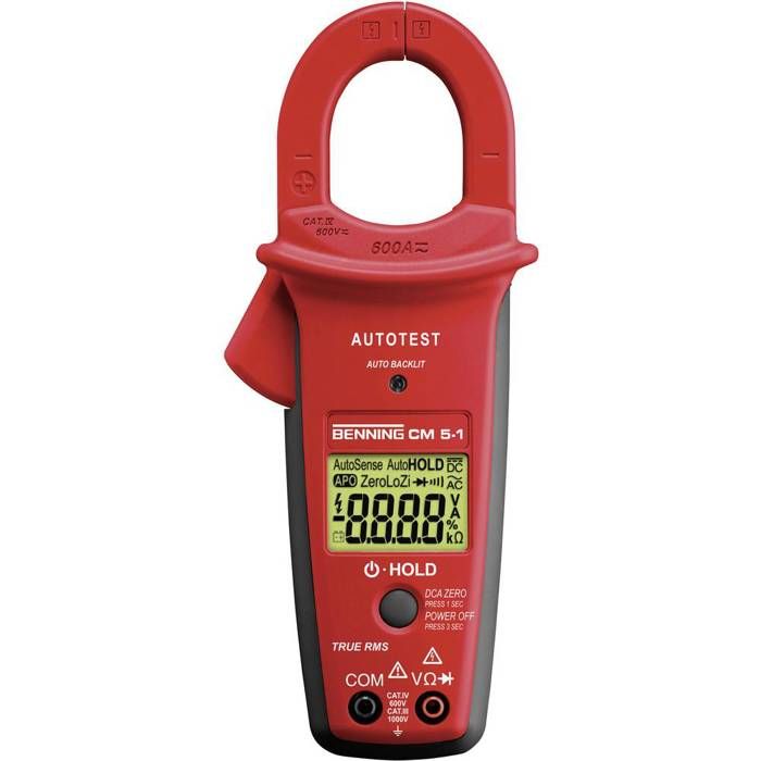 Benning CM 5-1 Pince ampèremétrique, Multimètre numérique CAT III 1000 ...