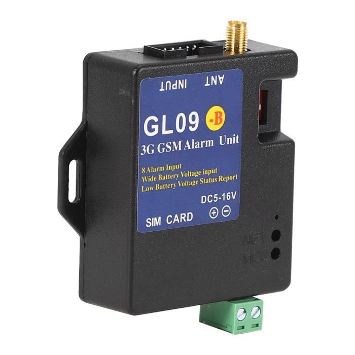 SAL Module d'alarme sans fil Module D'alerteFil GL09 B 3G, Système D'alarme GSM à 8 Entrées pour ...