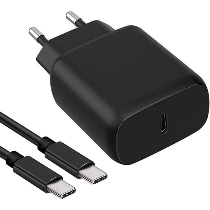 25W Usb C Rapide Chargeur Et Cable, Usbc Prise Secteur Mural Type C ...
