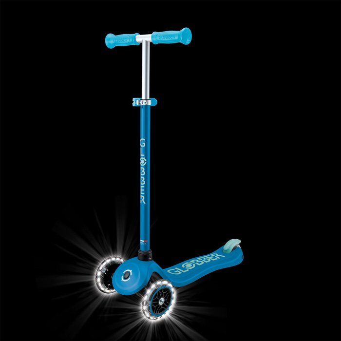 Globber - Trottinette 3 roues PRIMO PLUS GLOW LIGHTS - Bleu Pétrole - Achat / Vente Globber ...