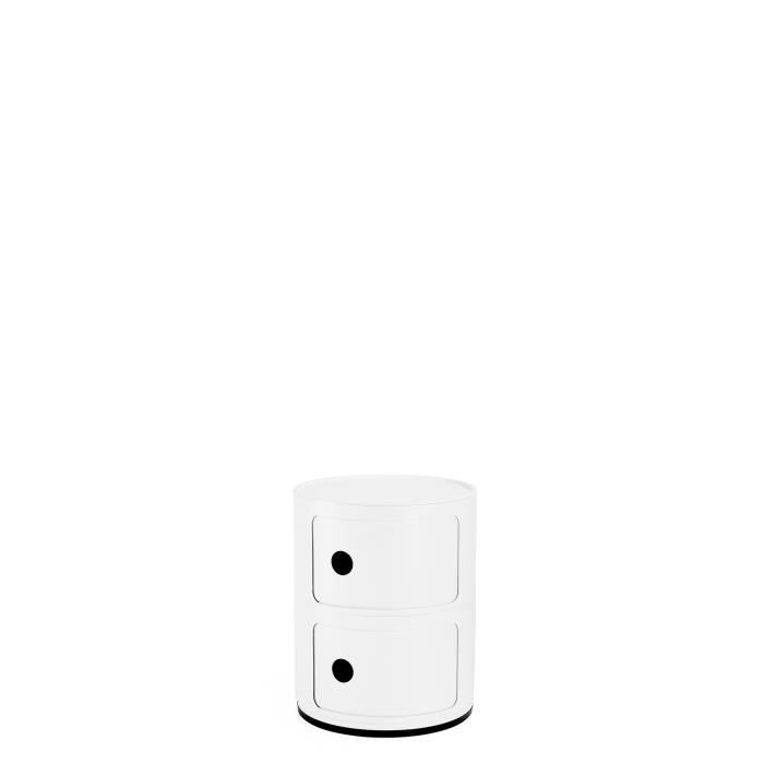 Meuble de salon Kartell Componibili - Blanc Mat - 2 portes - Design ...