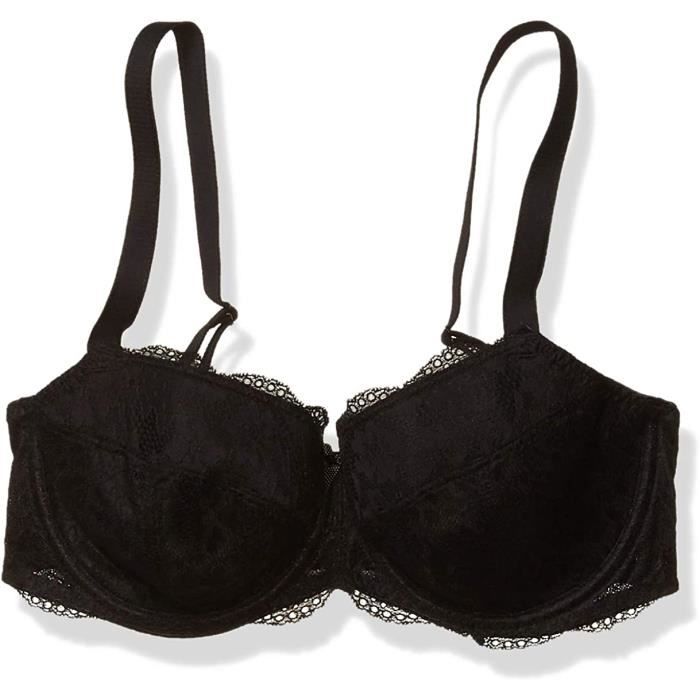 Freya Fantaisies Rembourré Demi Soutien-Gorge Noir, Blanc Noir 32E Noir ...