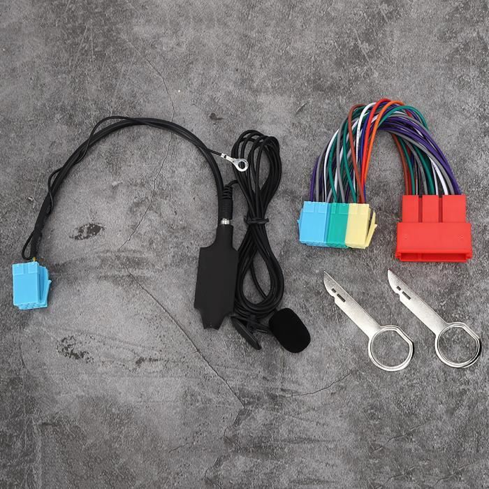 YUI connecteur d'autoradio Adaptateur audio Bluetooth avec haut-parleur ...