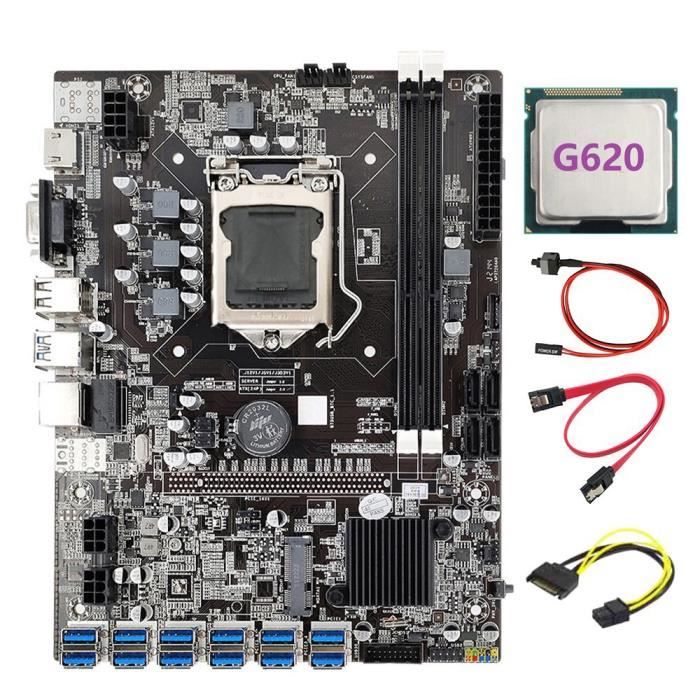 Motherboard 12 PCIE to USB with G620 CPU+SATA 15Pinto 6Pin Cable ...
