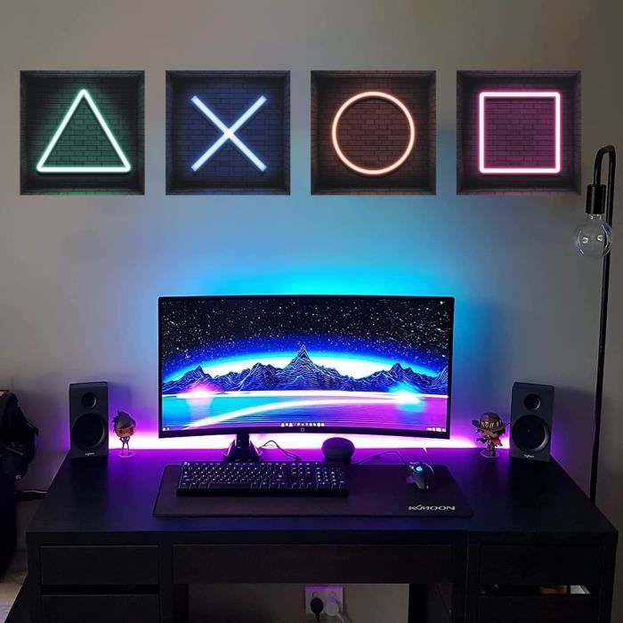 TOARTI 3D Gamer Autocollants Muraux Gamer Poster Murale Decoration ...