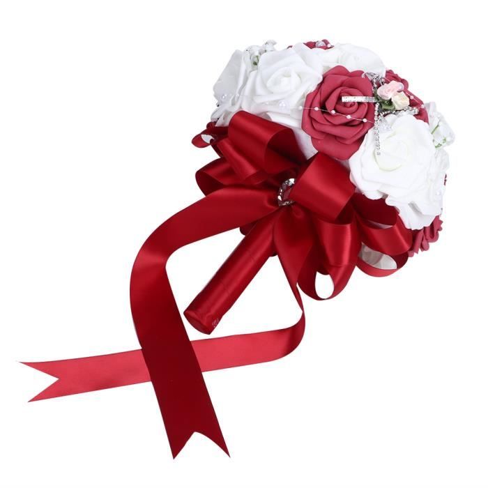 TMISHION fleur artificielle Simulation de bouquet de mariage artificiel ...