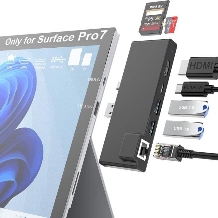 Surface Pro 7 Dock Hub Docking Station 4K Hdmi Adapter,100M Ethernet ...