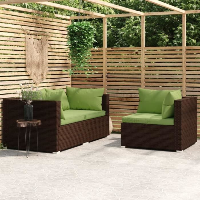 FAN - Éléments pour canapés modulables de jardin - Salon de jardin 3 ...
