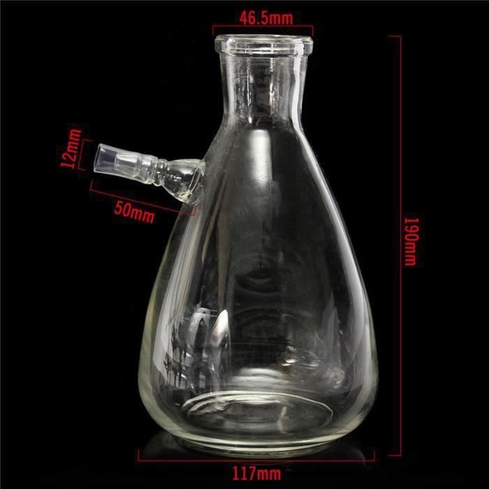 500ml 24-29 Verre Erlenmeyer Filtrage Flacon Bouteille Glassware Tuyau ...