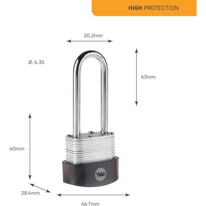 Yale Cadenas extérieur haute sécurité acier laminé 40 mm à Anse Longue ...