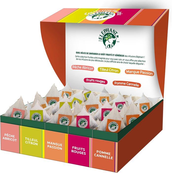 Elephant, Infusion Collection Fruitée Découverte, Assortiment de 5 ...