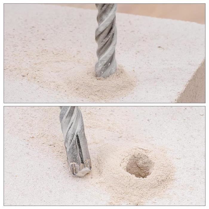 3 Pièces Foret Sds Plus Metal 8Mm Meche Foret Beton Foret Hélicoïdaux ...