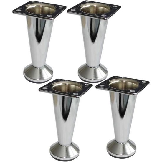4X Pieds Vérin De Meuble Réglable Ajustable Ø33 H80Mm (Chromé)[u10896 ...