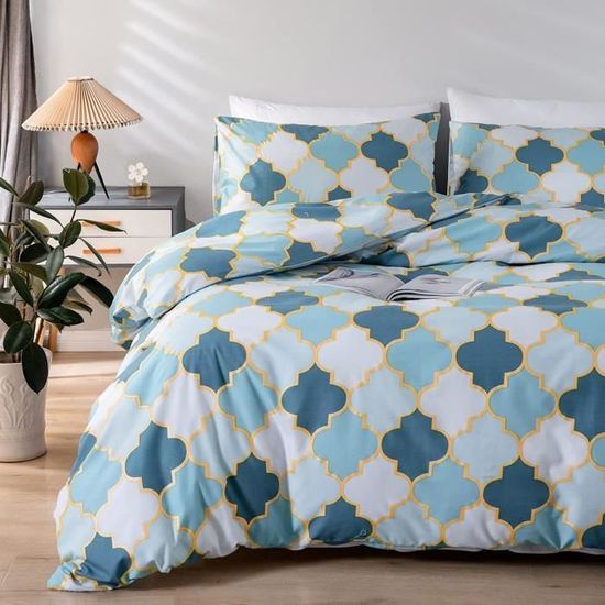 Housse De Couette 200X200 Nordique Minimaliste Style 3 Pièces Parure De ...