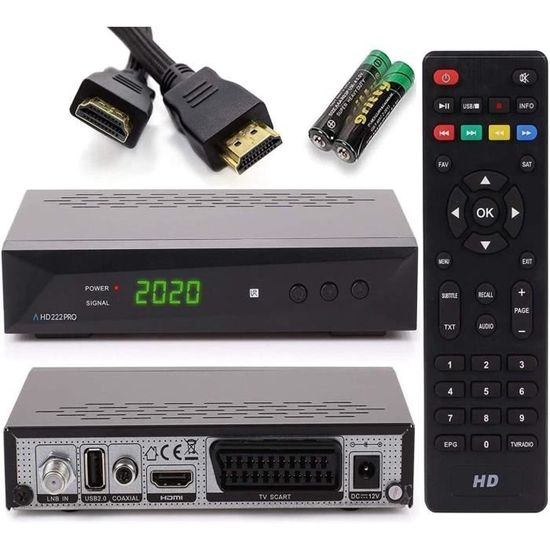 HD 222 Pro 1080P Récepteur Satellite numérique HDTV pour TV Satellite ...