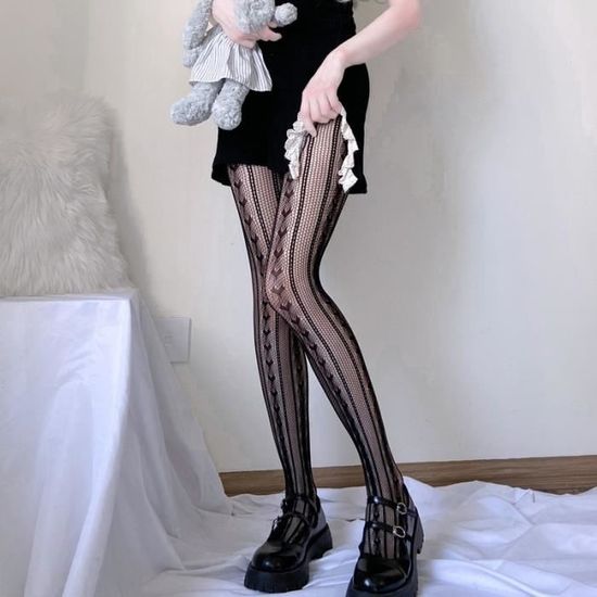Collants En Résille À Motif De Dessin Animé Pour Femmes, Bas Sexy À La ...