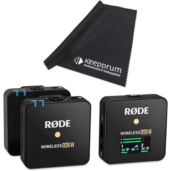 Rode Go Ii Système De Microphone Sans Fil 2 Canaux + Chiffon En ...
