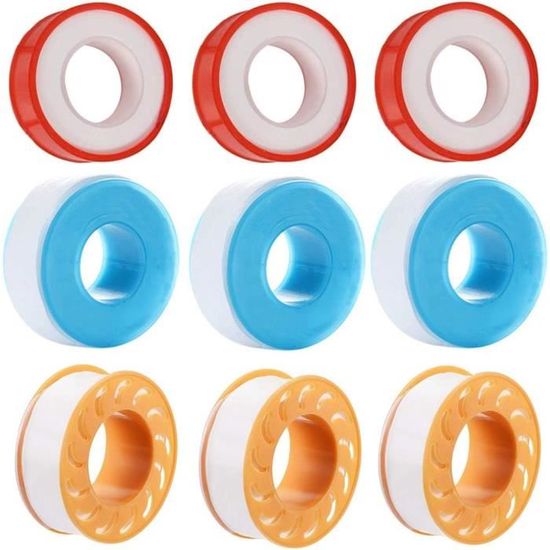 9 Rouleaux Ruban PTFE, Ruban d'étanchéité Pour Filetage PTFE, PTFE ...