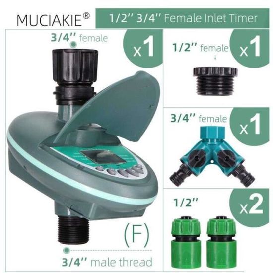 CH26127-minuterie d'arrosage Programmable pour jardin. balcon. cour. système d'irrigation goutte ...