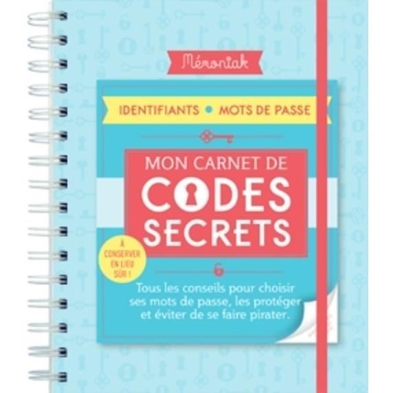 Carnet de codes secrets Mémoniak - Cdiscount Librairie