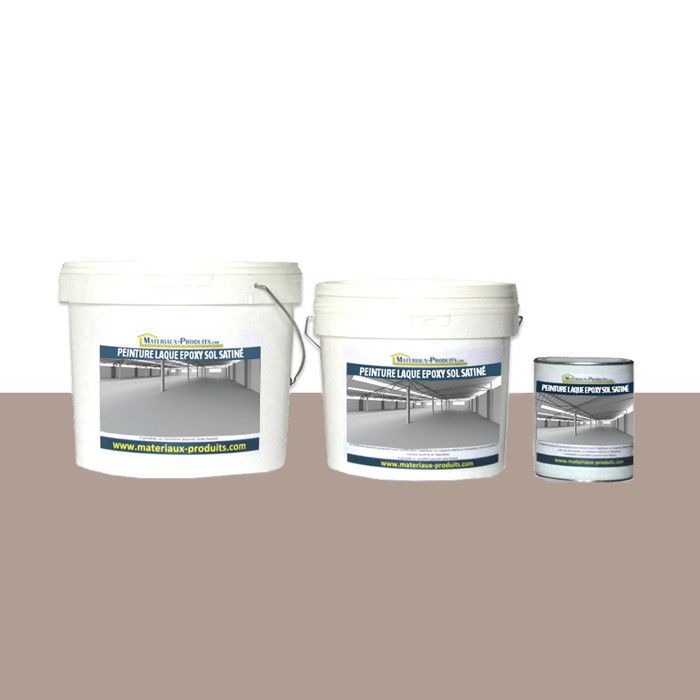 Peinture époxy sol et mur satinée Kit de 2,5 Kg Taupe RAL 1019 ...