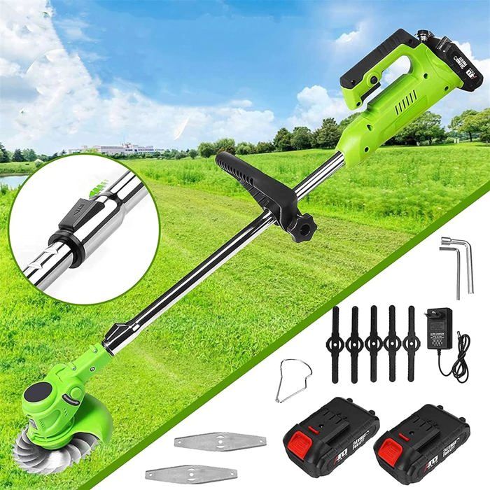 Tondeuse à Gazon électrique 24V Coupe-Herbe sans Fil avec Batterie Li-ION 3000mAh libération ...