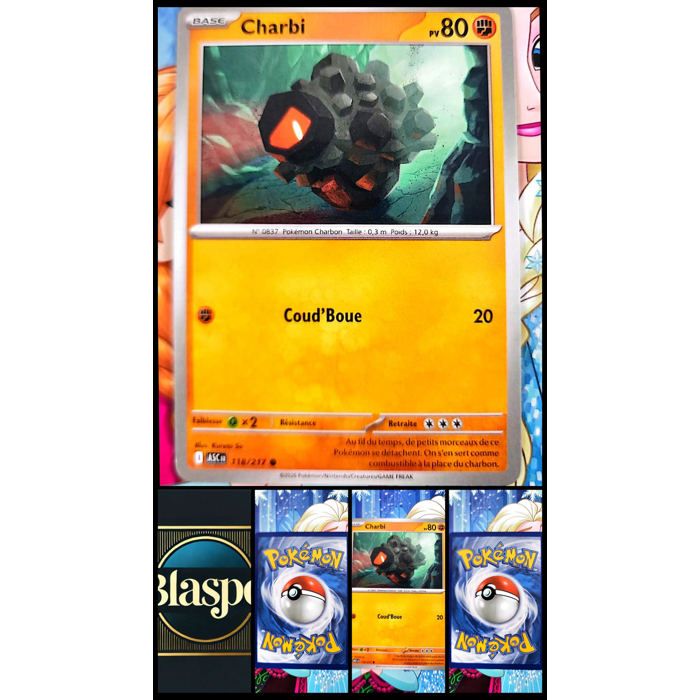 Carte Pokémon Charbi 080 PV – Carte Feu TCG Française – Collection ...