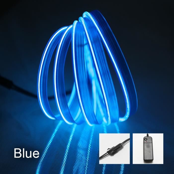 4m - Bleu - Panneau lumineux néon Led sous la voiture, Tube Flexible ...