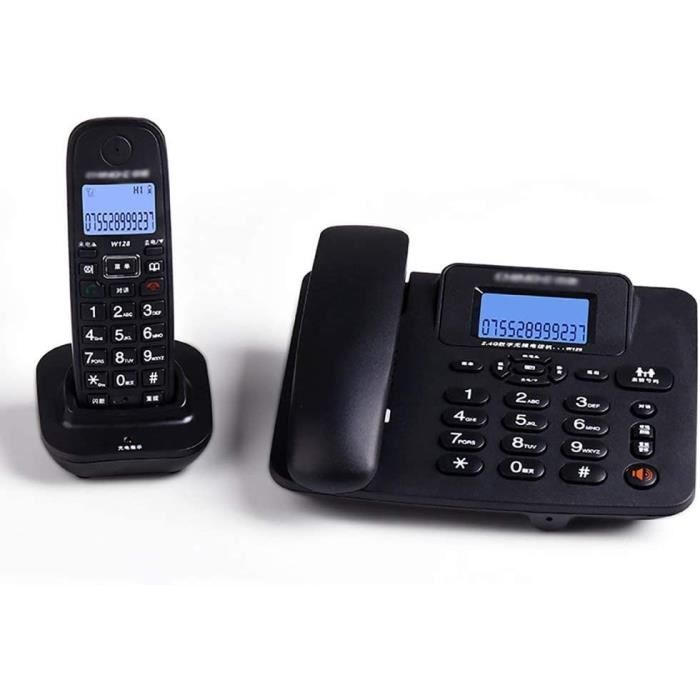 Téléphone De Bureau Filaire Avec Haut-Parleur, Ensemble Numérique Sans Fil Avec Écran Lcd ...