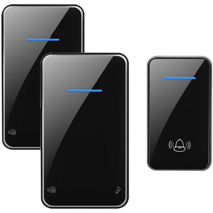 Sonnette De Porte Sans Fil Étanche Led 300 Mètres Carillon De Porte À ...