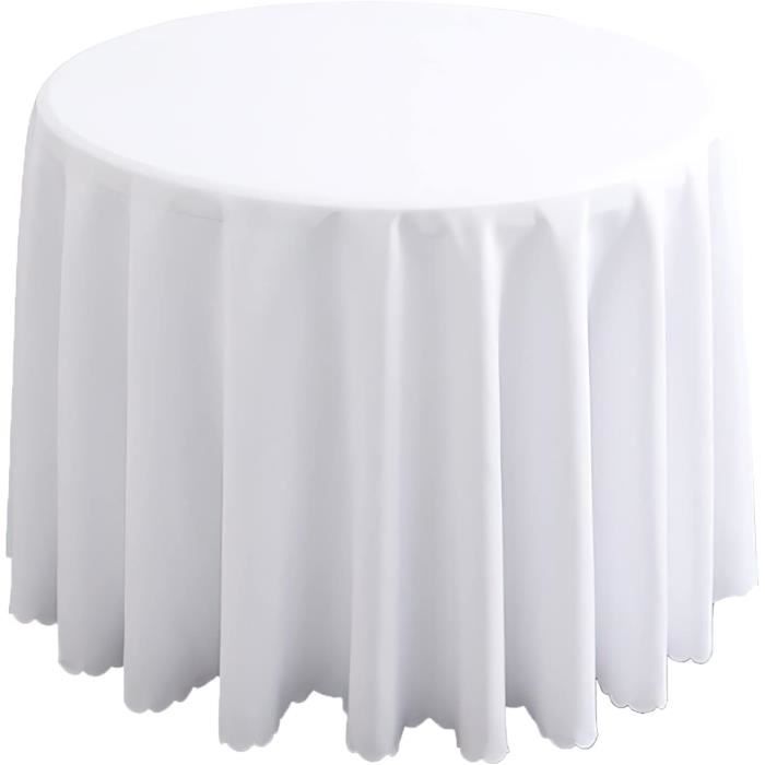 Nappe Ronde Satin,Couleur Unie Polyester Cuisine Salle À Manger Nappe ...