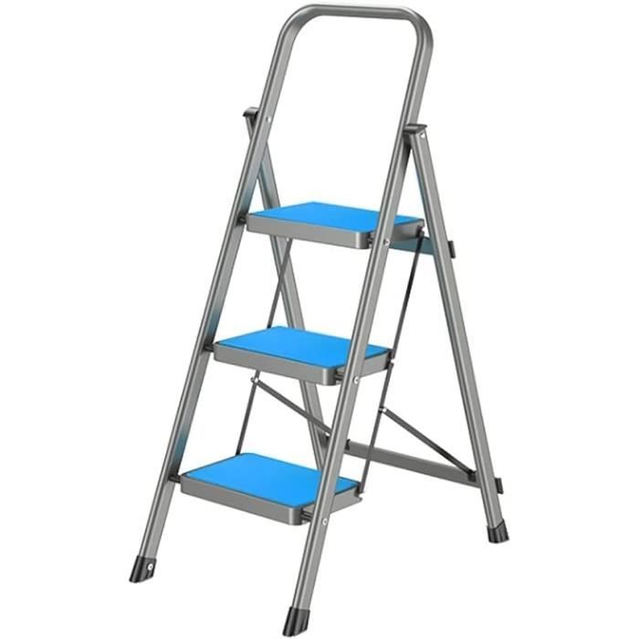 Escabeaux Échelle à 3 marches Escabeau Pliant d'épaisseur 1,9 u201d ...