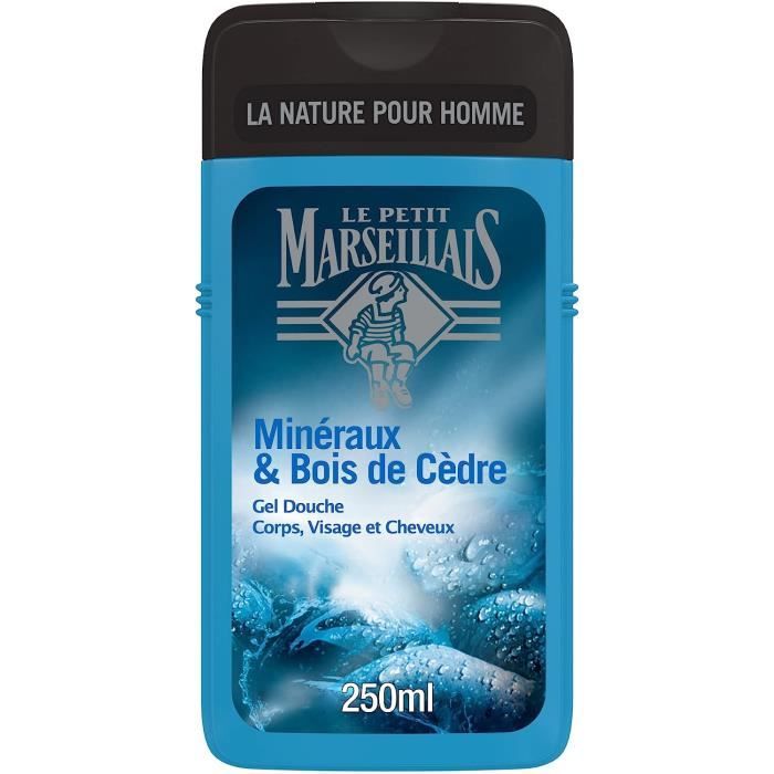 Gel Douche Homme Corps Et Cheveux Minéraux & Bois De Cèdre Flacon 250 ...