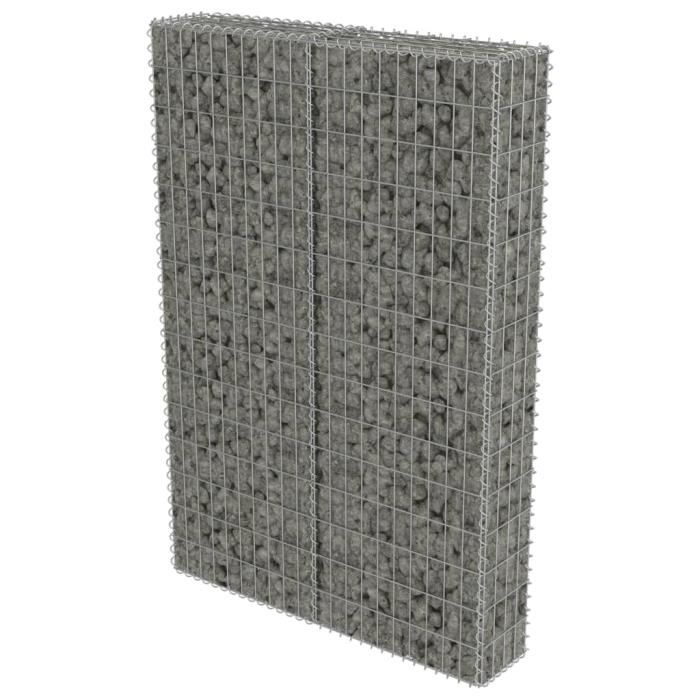 Mur à gabion rectangulaire en acier galvanisé - DRFEIFY - 100 x 20 x ...