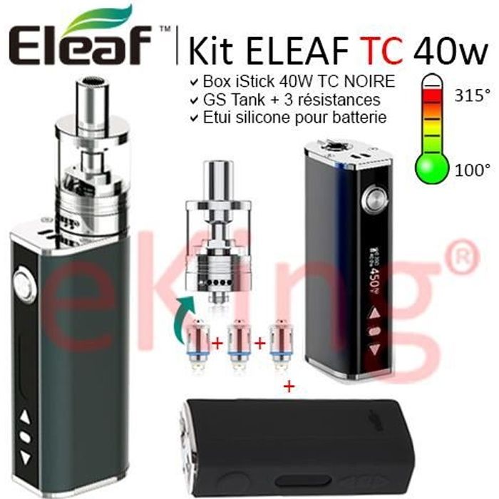 KANGERTECH Kit ELEAF TC 40w GS Tank - Box iStick Noir - Cdiscount Au ...