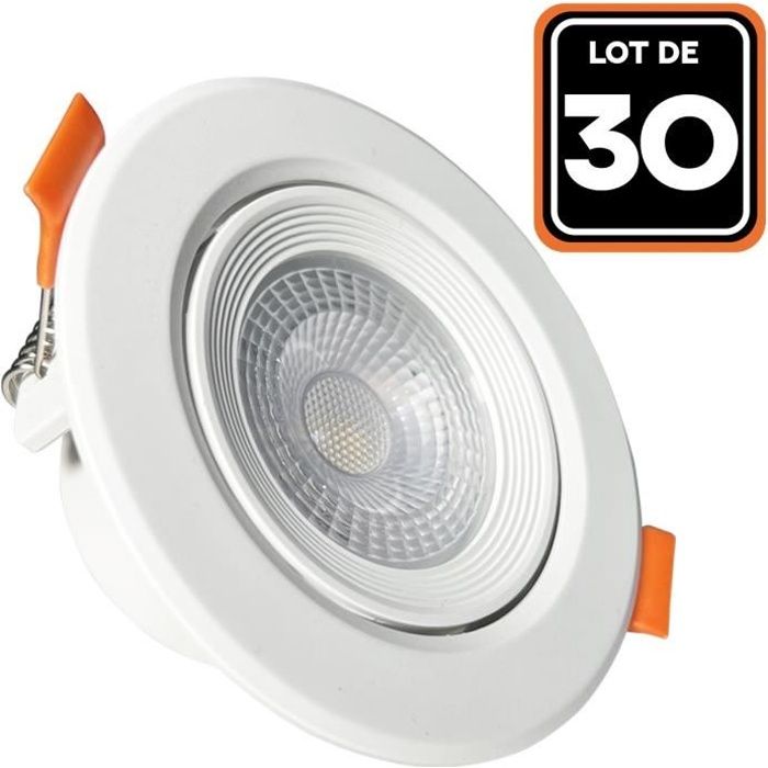 Lot De 30 Spot Led Encastrable Rond 5w Blanc Neutre 4000k Cdiscount