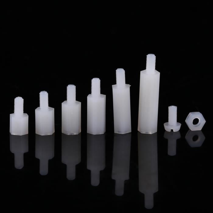 SUC-entretoise mle femelle Carte mère Standoff, 180 pcs Blanc M3 Hex ...