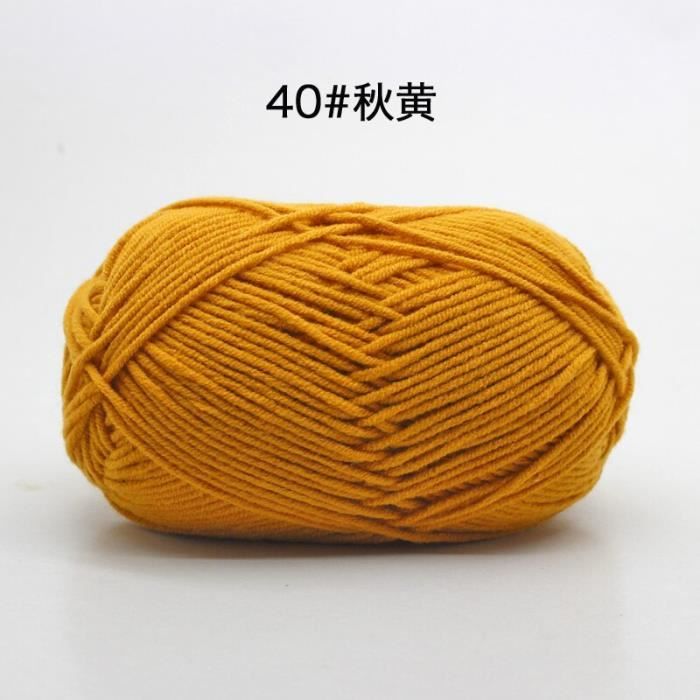 Fils de laine à tricoter - HAOPYOU - 50g - 4 plis - Teints au crochet ...