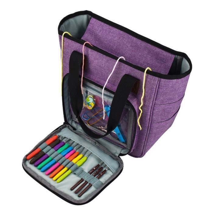 KIMISS sacs de rangement au crochet Sac de rangement pour tricot en ...