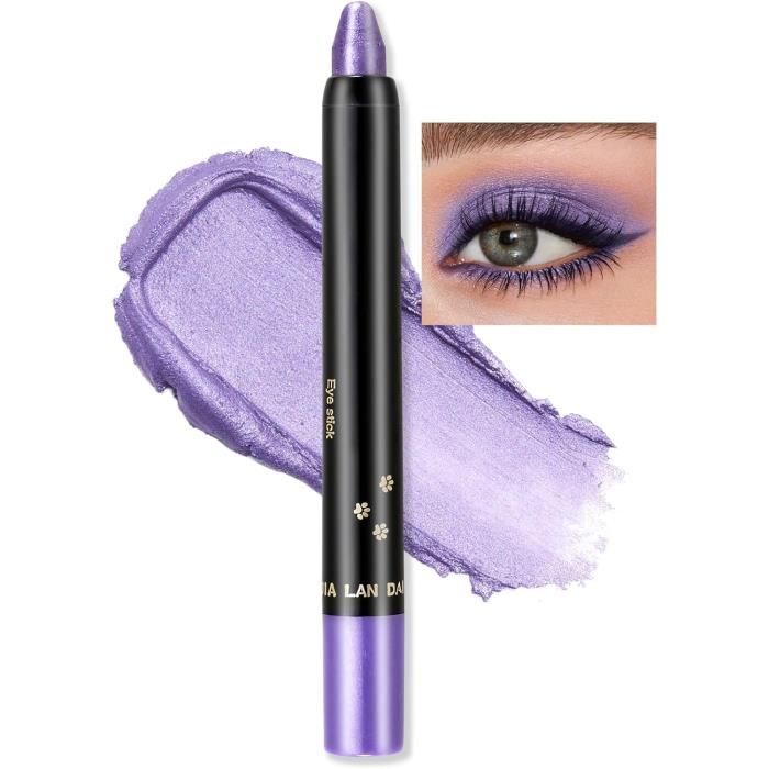 Crayon Pour Fard À Paupières Violet À Paillettes,Résistant À L'Eau Et ...