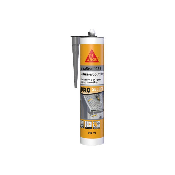 Mastic - SIKA - Sikaseal 189 - Butyl gris - 310 ml - Résistant aux ...