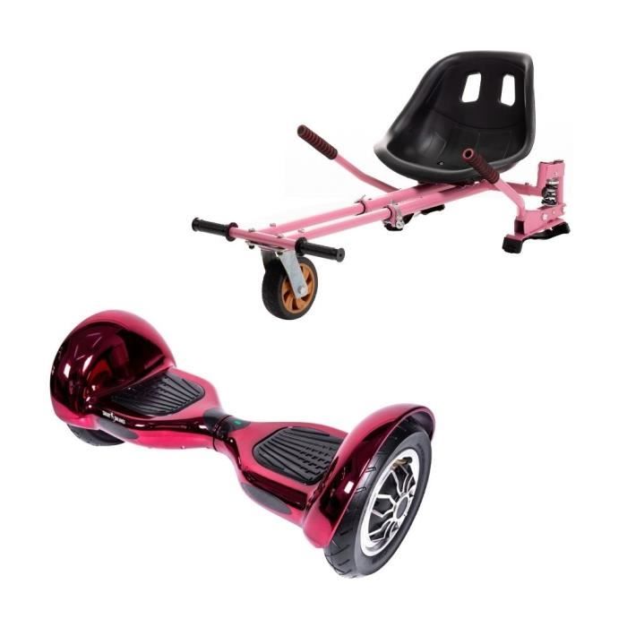 Paquet Hoverboard + Hoverseat Rose avec suspensions Smart Balance ...