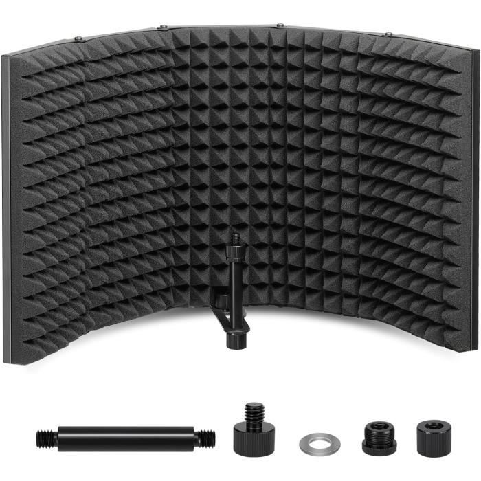 Topnaca Bouclier d'Isolation de Microphone, Mousse D ...