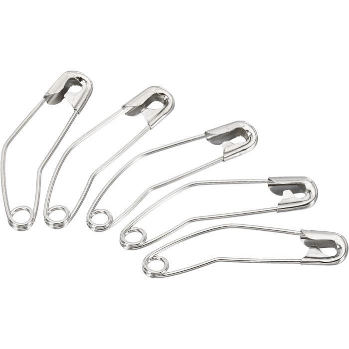 50Pcs Trombone Épingles De Sûreté 1.5 Pouce Métal Nickel Plaqué Courbé ...