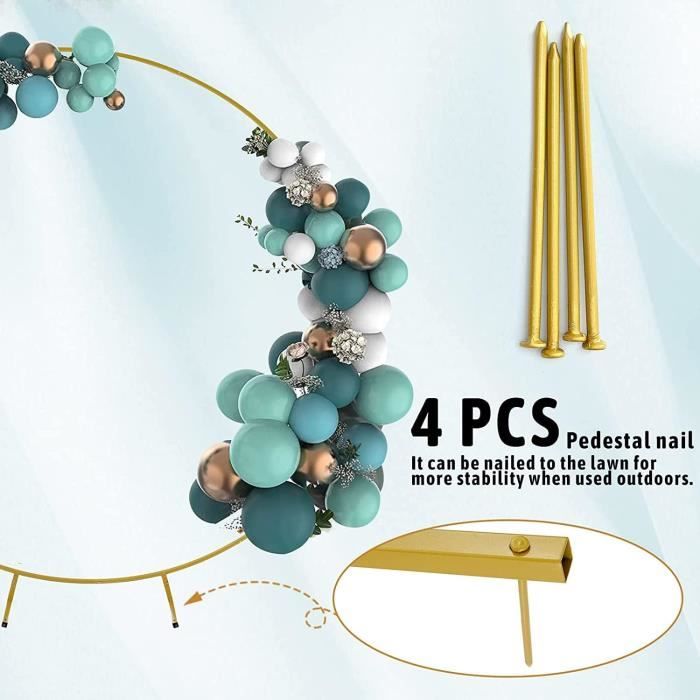 Arche En Métal Rond 2M Arche De Mariage Support Arche De Ballon ...