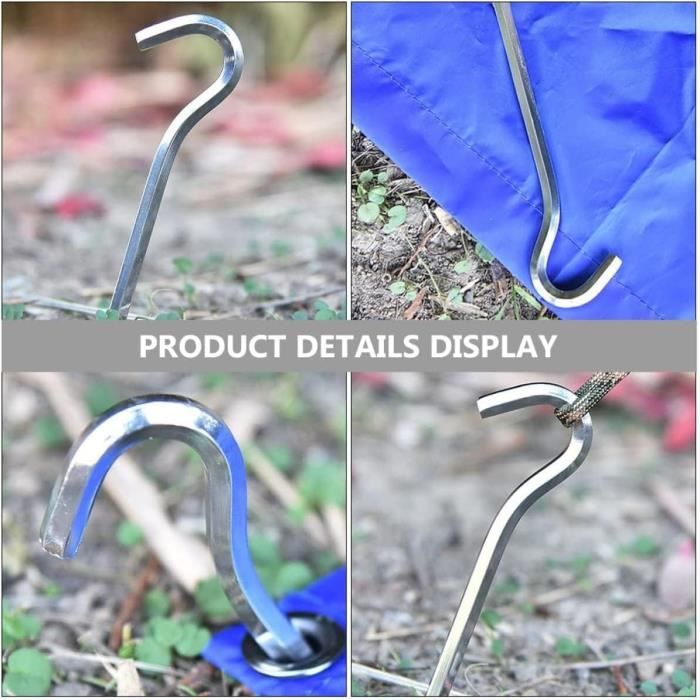 10pcs piquets en aluminium outil épingles de corde auvents pour crochet ...