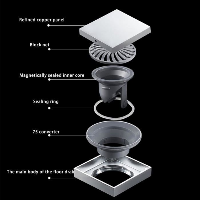 Siphon De Douche Carr En Laiton De 10 Cm Avec Insert Amovible Pour ...